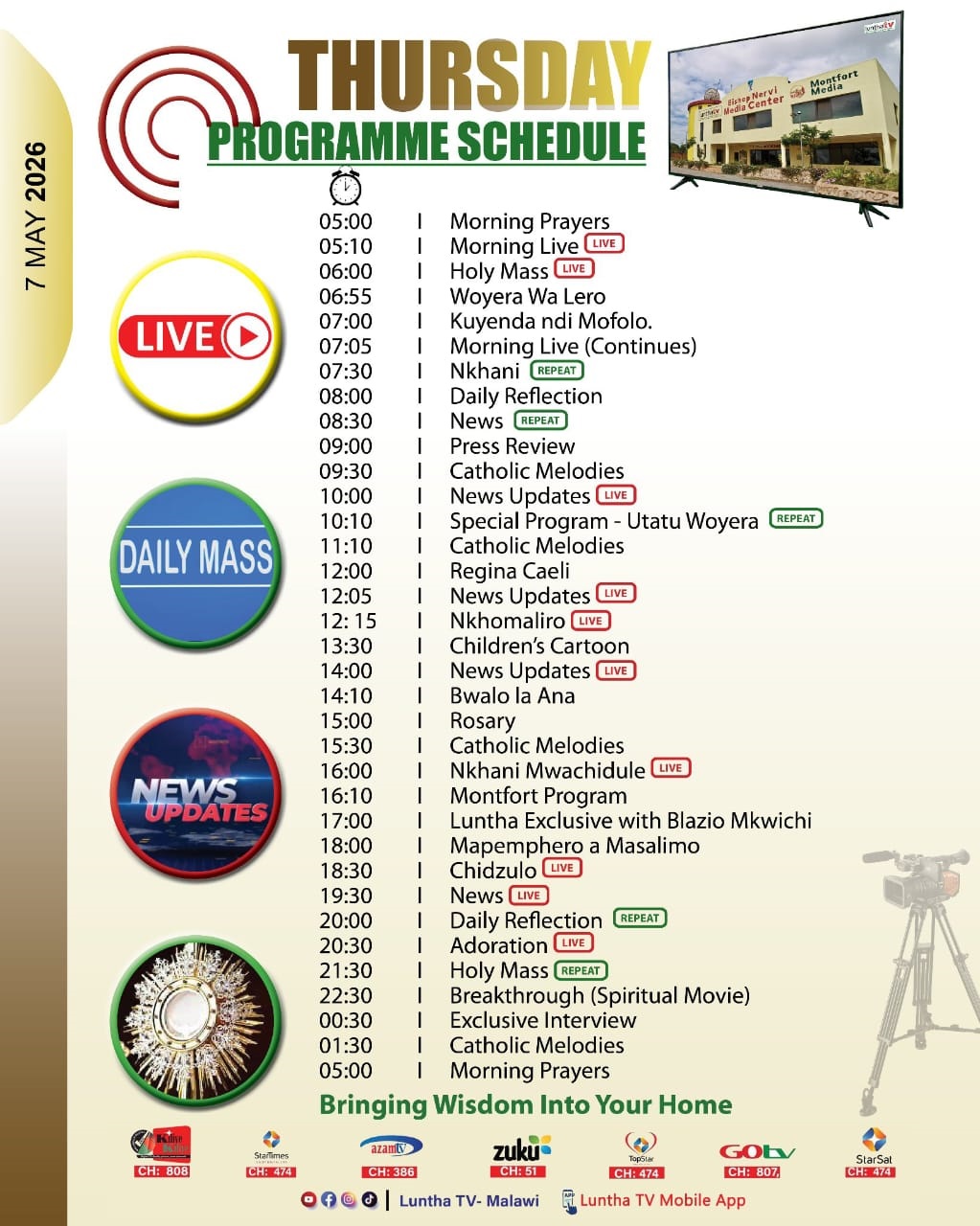 Programme Schedule – Luntha Television